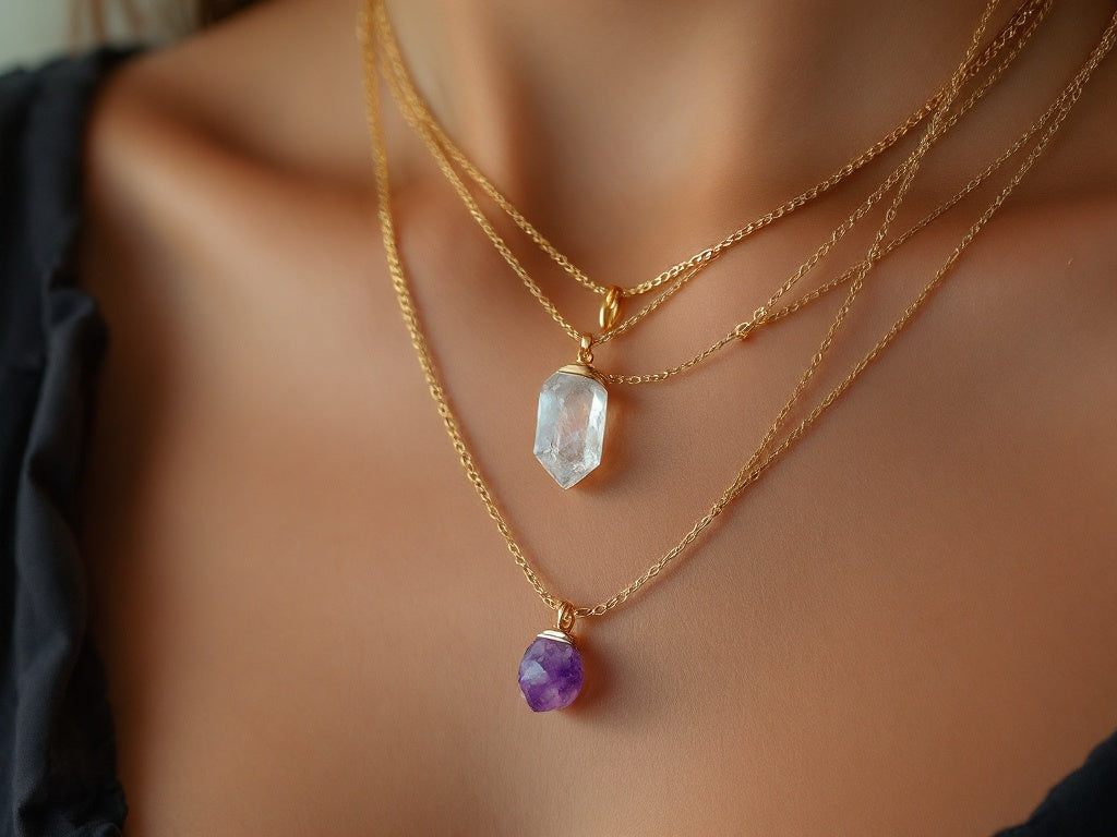 Crystal Necklace Layering Tips | Jewellery Styling Guide– Full Moon Designs